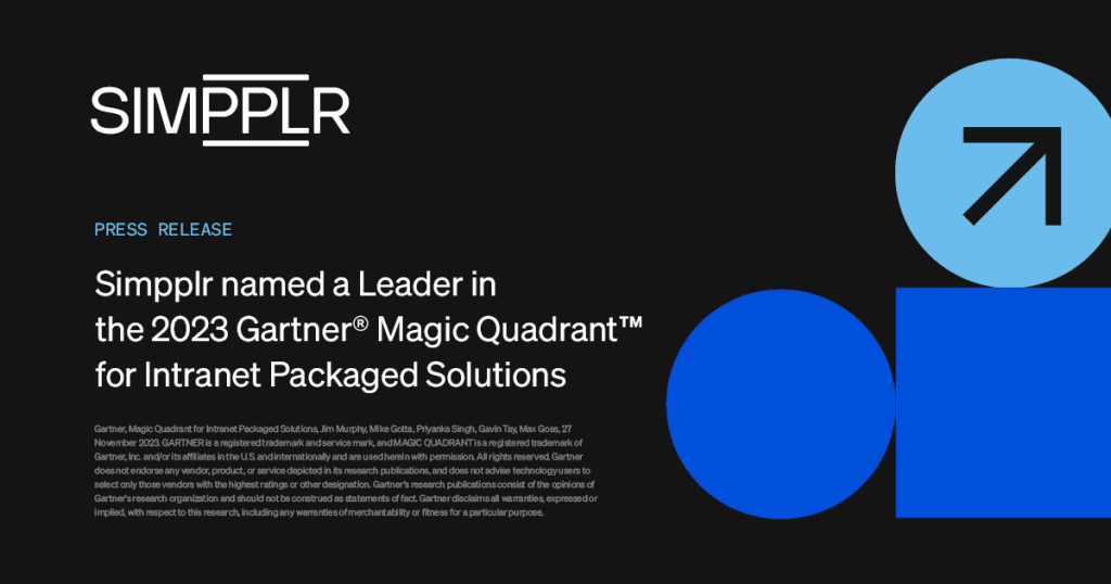 Simpplr Named a Leader in Gartner® Magic Quadrant™ for 2023