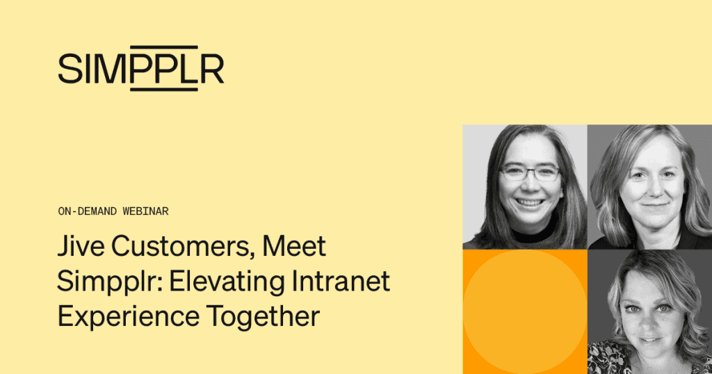 Jive & Simpplr: Elevating the Intranet Experience | Simpplr