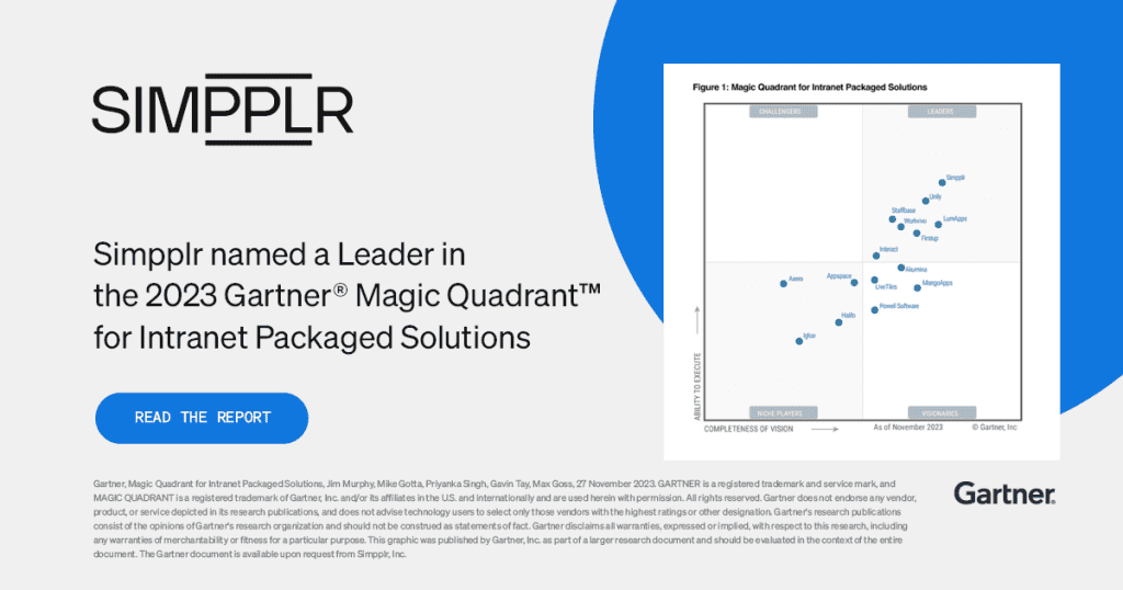 2023 Gartner® Magic Quadrant™ for Intranet Solutions