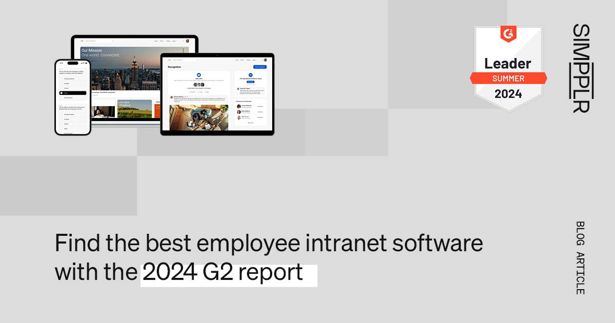 Best Employee Intranet Software 2024 G2 Report | Simpplr