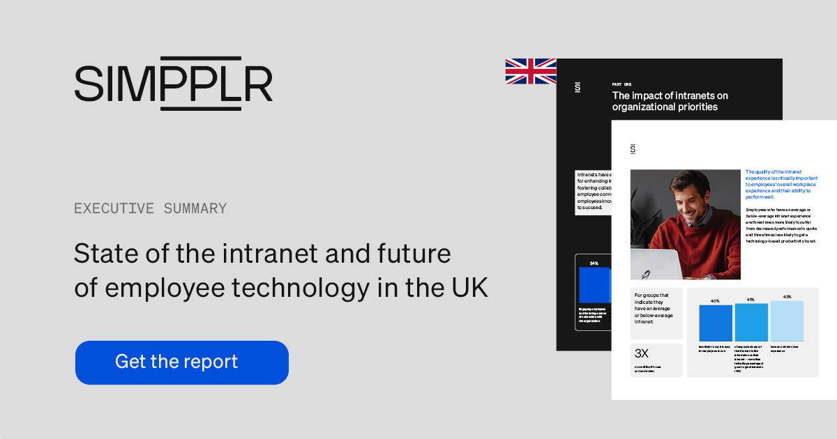 2024 State of the Intranet Executive Summary (UK) | Simpplr