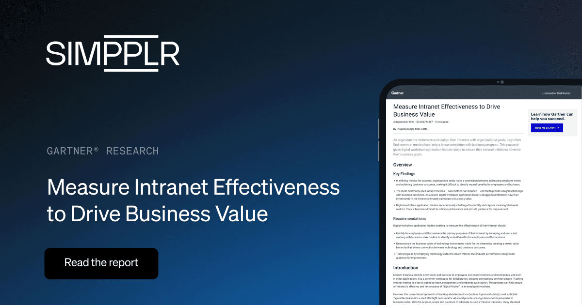 Measure Your Intranet’s Impact on Business Outcomes | Simpplr