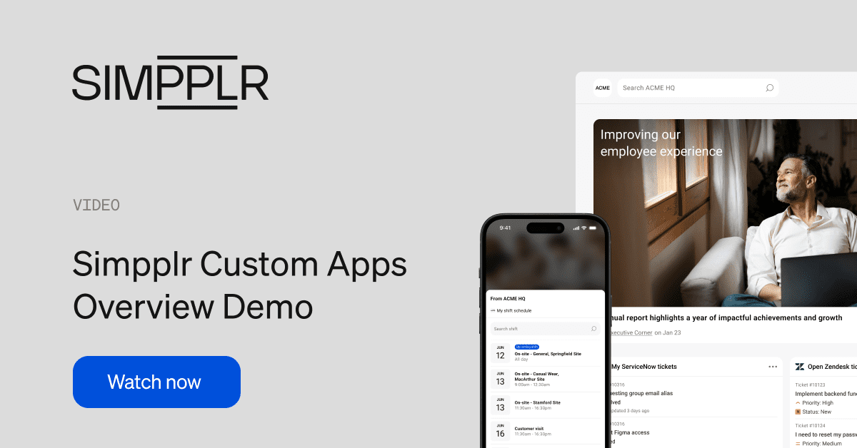 Simpplr Custom Apps Overview Demo
