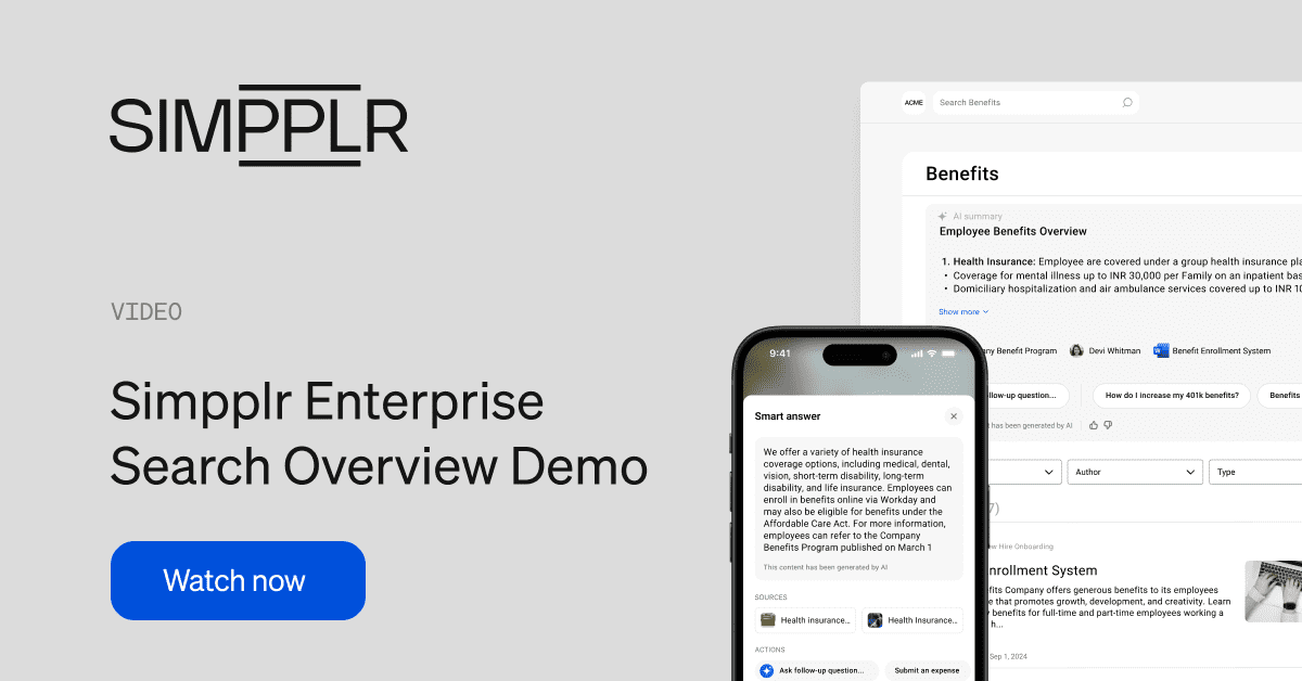 Simpplr Enterprise Search Overview Demo