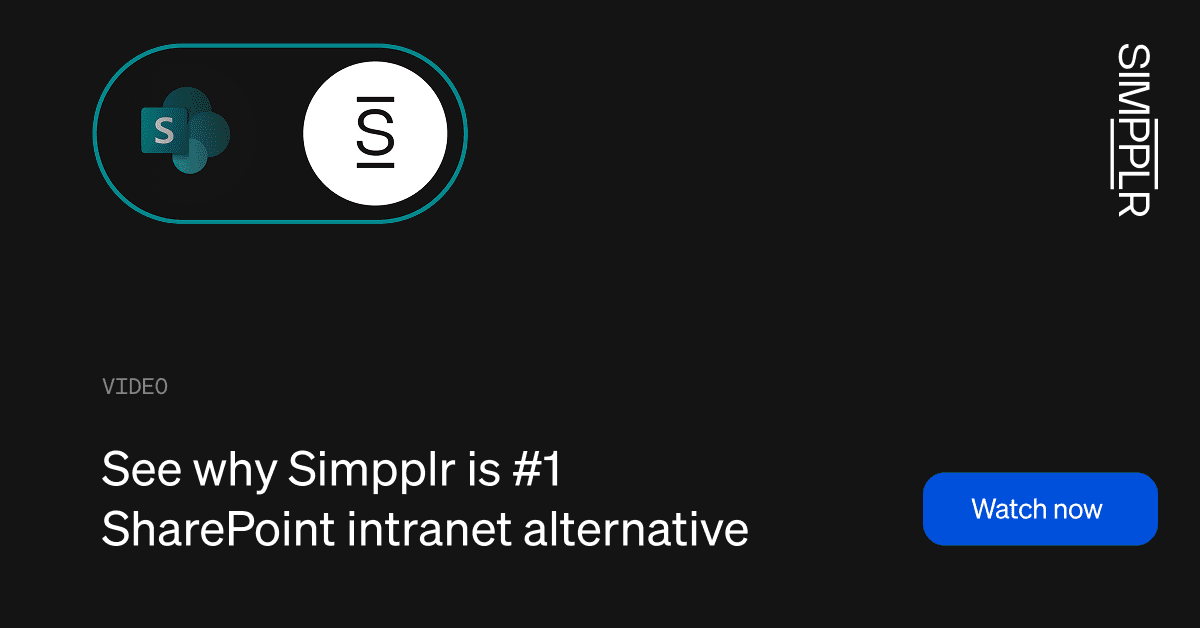 See why Simpplr is #1 SharePoint intranet alternative