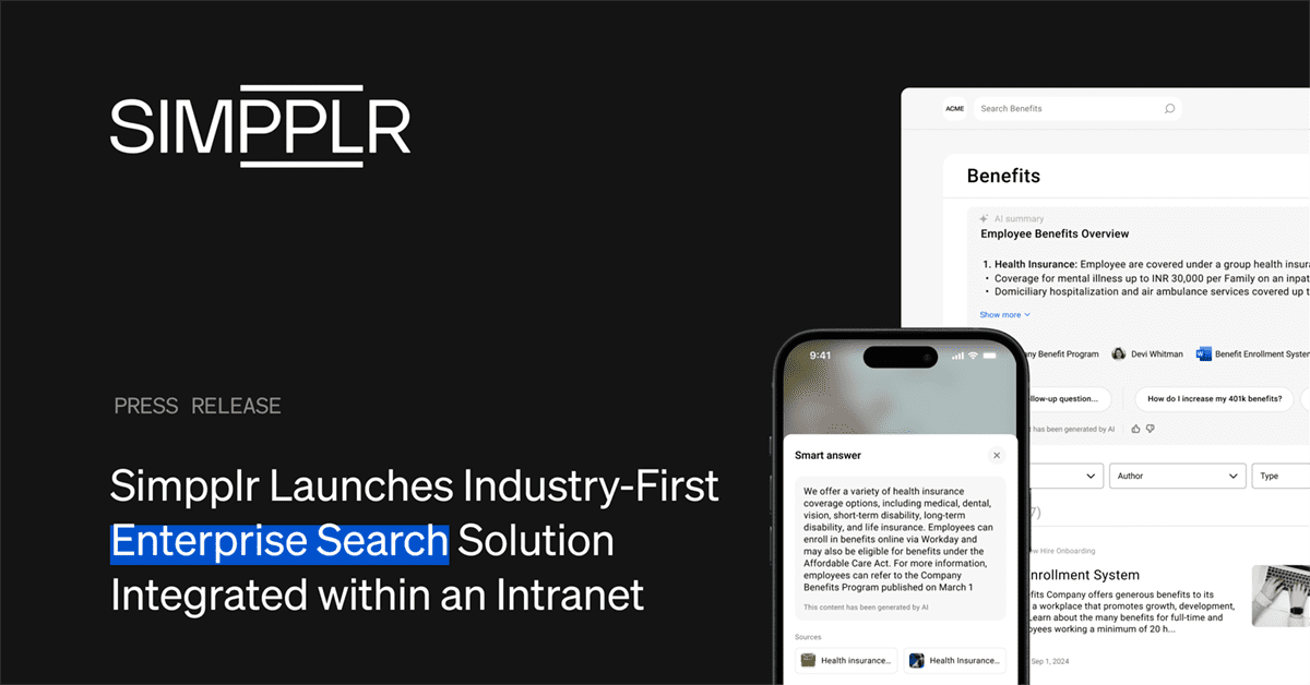Simpplr Launches Industry-First Enterprise Search Solution Integrated ...