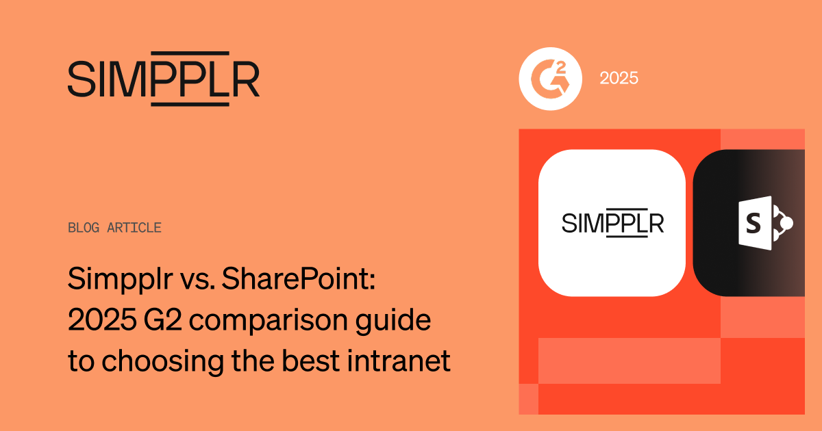 Simpplr vs. SharePoint Intranet: G2 Guide
